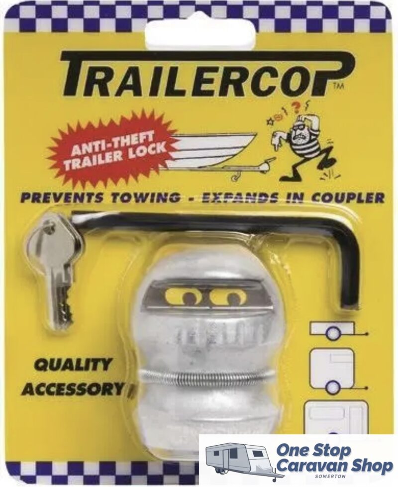 TRAILER COP ANTI THEFT TRAILER LOCK CARAVAN CAMPER TRAILER BOAT 450-00 ...