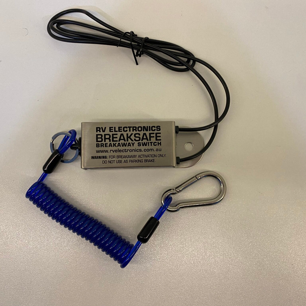 Breaksafe Breakaway Switch with Blue Coil Cable – One Stop Caravan Shop