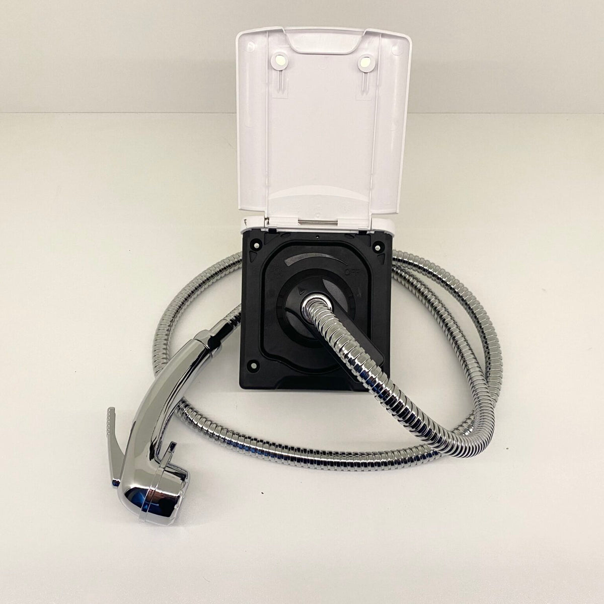 White Plug-in External Shower Point – One Stop Caravan Shop