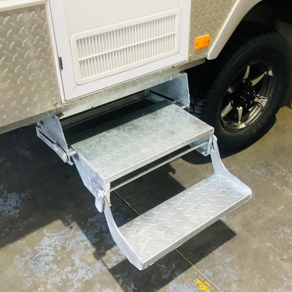 Double Pull-Out Caravan Step - Galvanised Steel – One Stop Caravan Shop