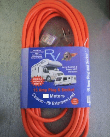 RV Caravan 15AMP Extension Lead 15 Meters – One Stop Caravan Shop