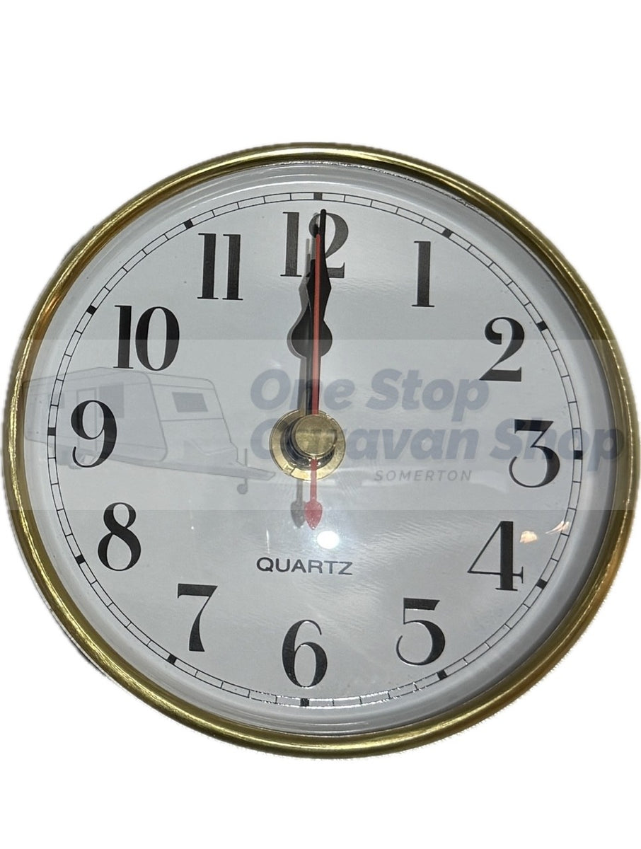 Large Clock 100mm Gold Camec – One Stop Caravan Shop